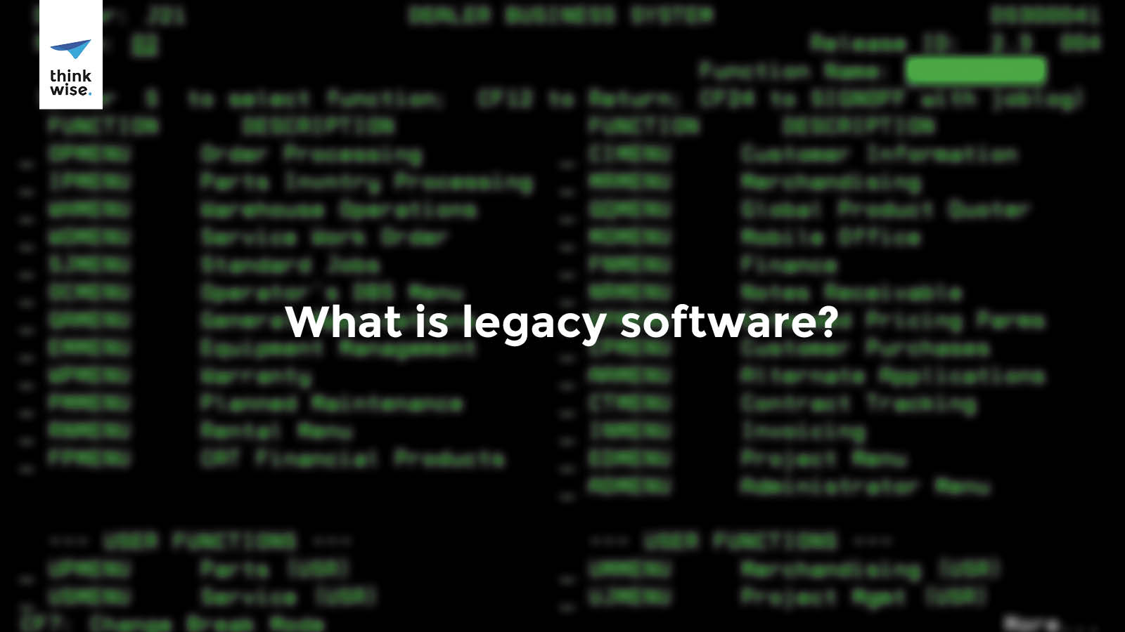 What is legacy software?