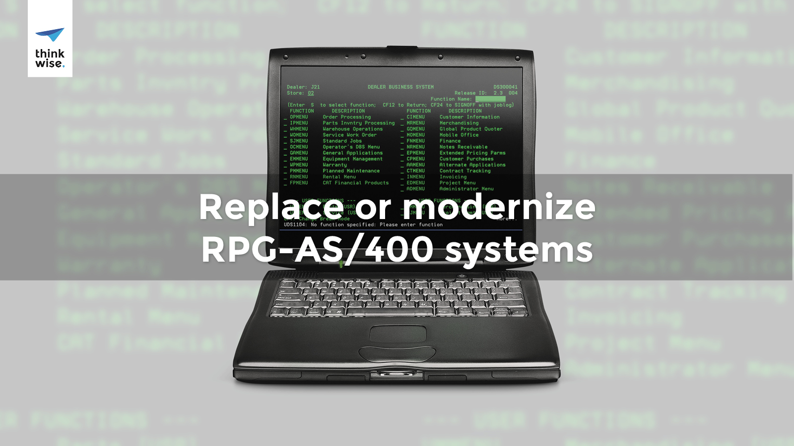 Replace or modernize RPG-AS/400 systems