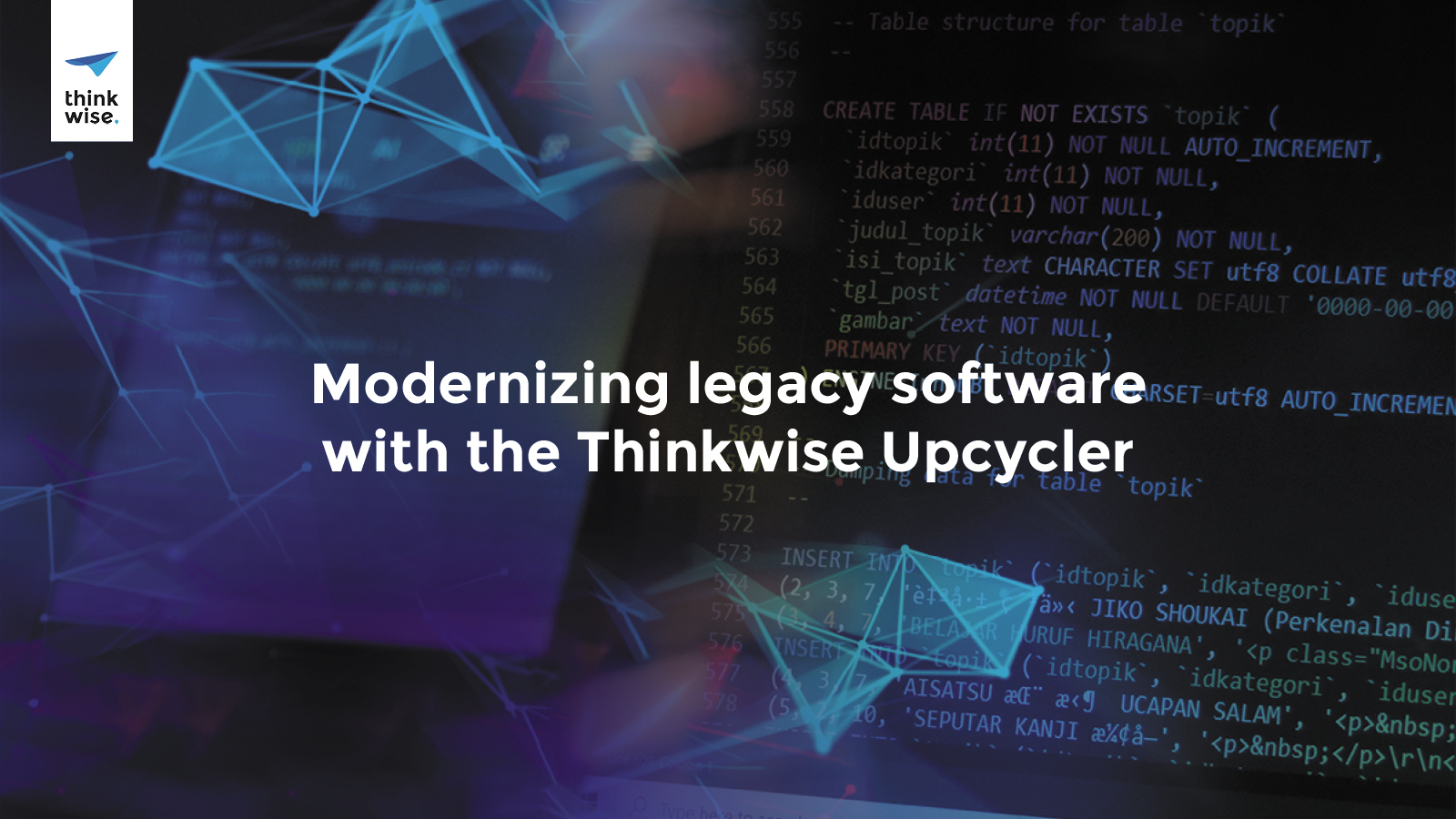 Modernizing legacy software with the Thinkwise Upcycler